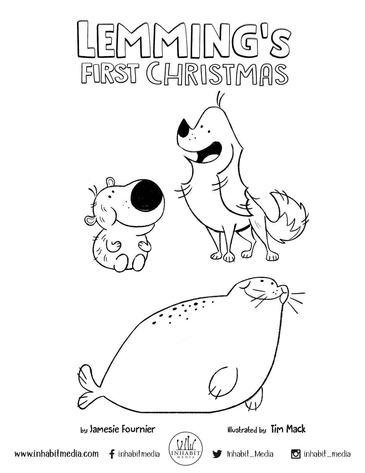 Lemming’s First Christmas Colouring Pages